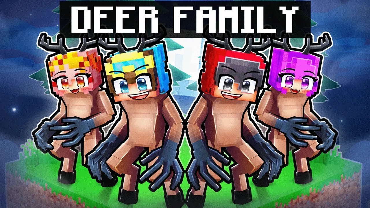 Having a DEER FAMILY in Minecraft! - Trending Online