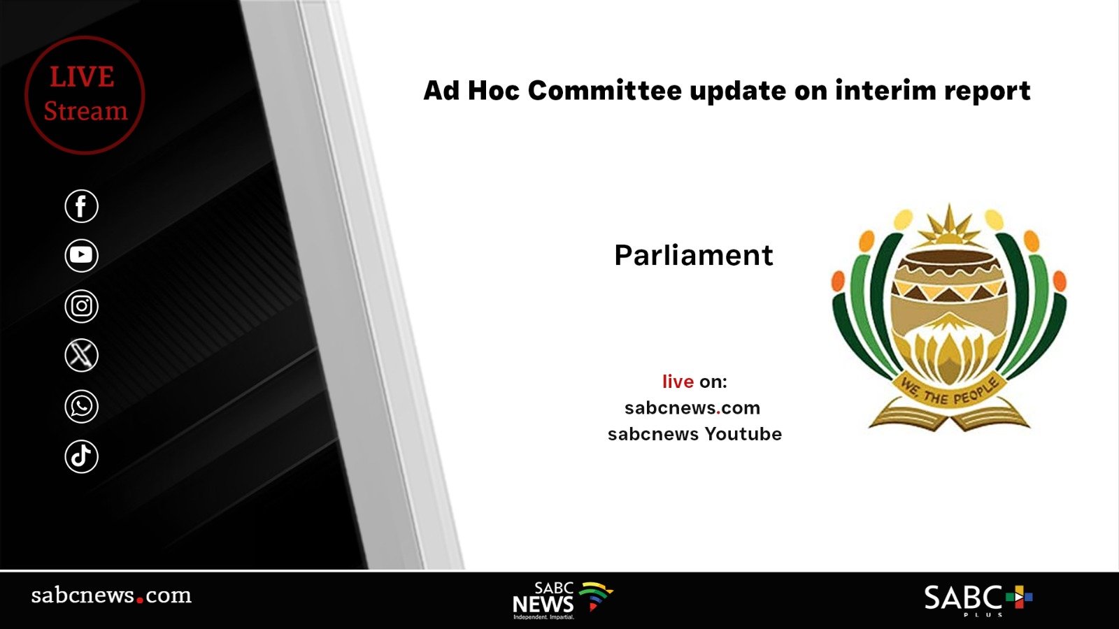 LIVE: Parliament Ad Hoc Committee | Update on outstanding work ...